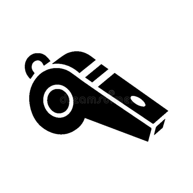 Simple Vector Icon of a Whistle â€ Logo Design Illustration. Stock ...