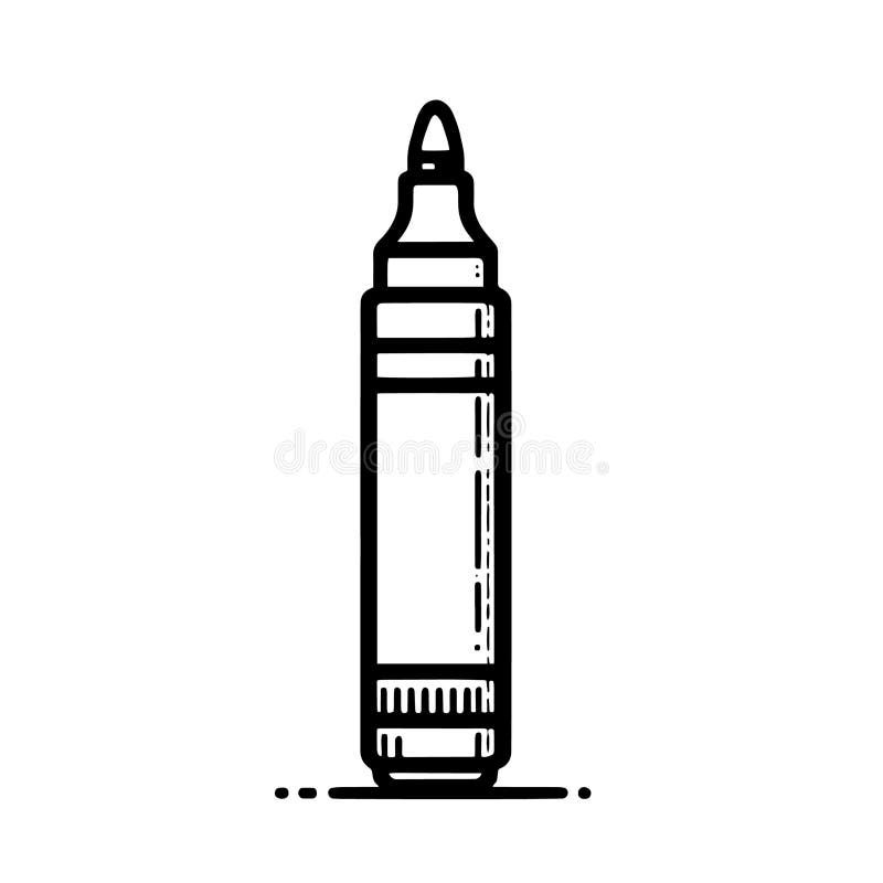 Simple Vector Icon Design of Whiteboard Marker Logo Illustration. Stock ...