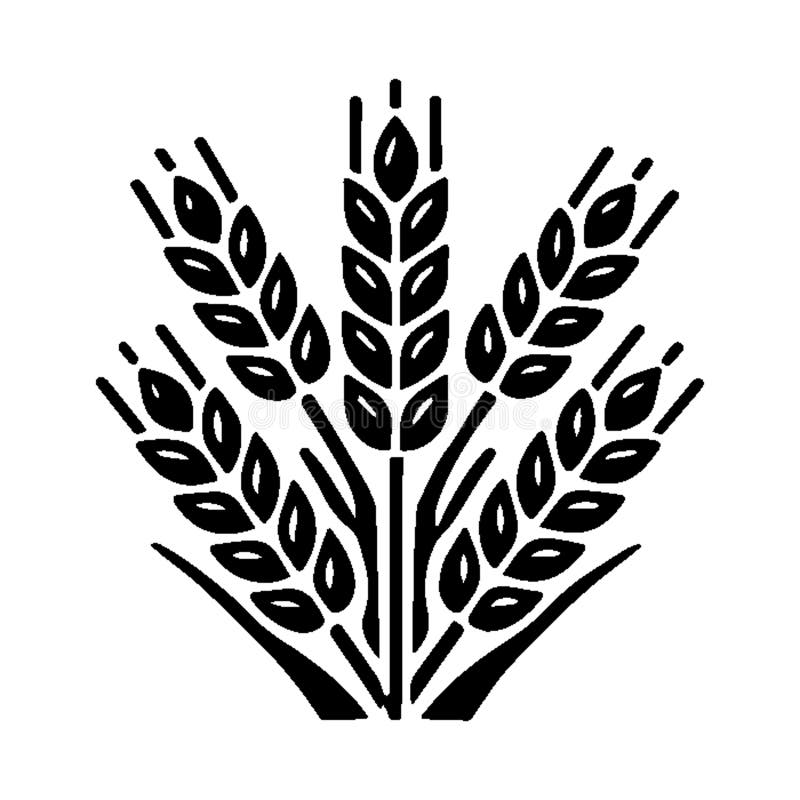 Simple Vector Icon of Whole Grains Logo Design Illustration. Stock ...