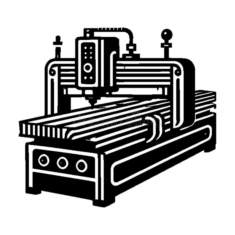Wood Profile Machine Simple Vector Icon for Logo Design Illustration ...