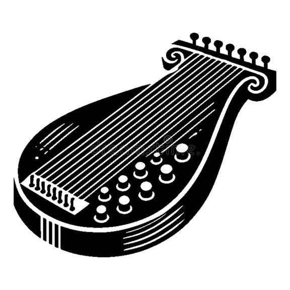 Simple Vector Icon Zither Logo Design Illustration. Stock Vector ...