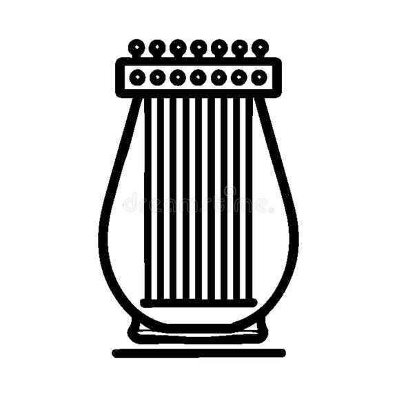 Simple Vector Icon Zither Logo Design Illustration. Stock Vector ...