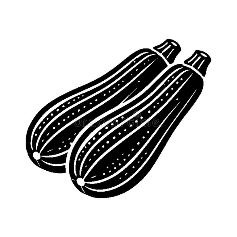 Zucchini Simple Vector Icon Logo Design Illustration. Stock Vector ...
