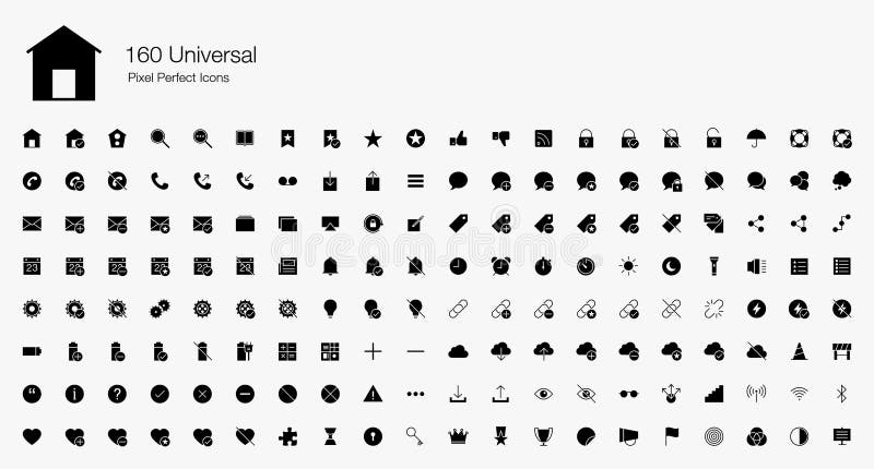 Common Web Icons Bundle Set Stock Vector - Illustration of interfaces ...