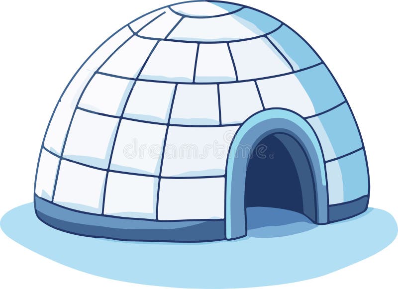 Simple Vector Igloo Clipart Stock Vector - Illustration of vector ...
