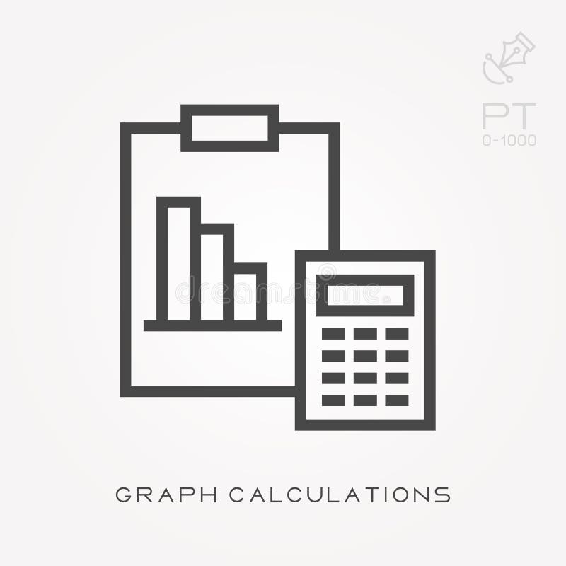 Simple Vector Illustration with Ability To Change. Line Icon Graph ...