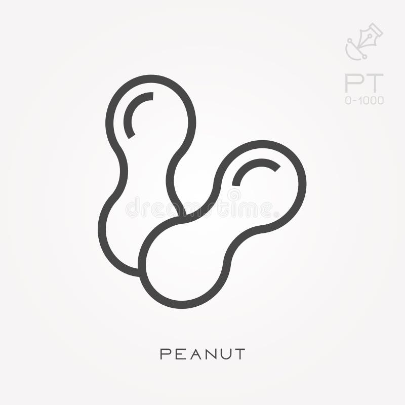 Peanut Simple Vector Icon. Illustration Symbol Design Template for Web ...
