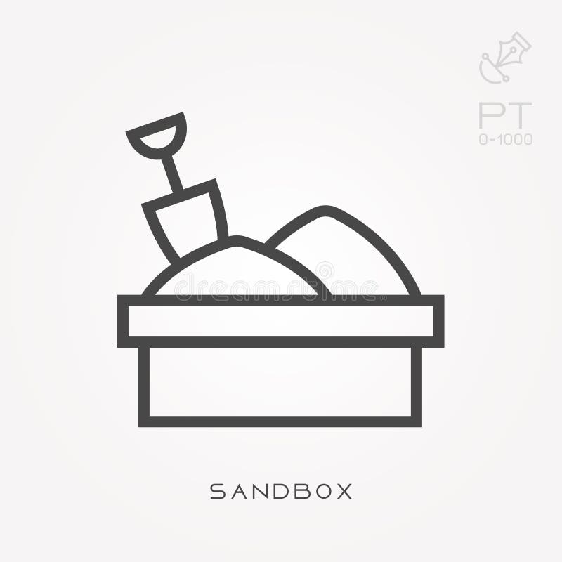 Simple Vector Illustration with Ability To Change. Line Icon Sandbox ... Simple Vector Illustration with Ability To Change. Line Icon Sandbox ...