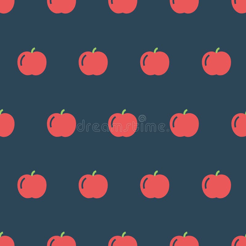 Simple Vector Illustration with Ability To Change. Pattern with Apples ...