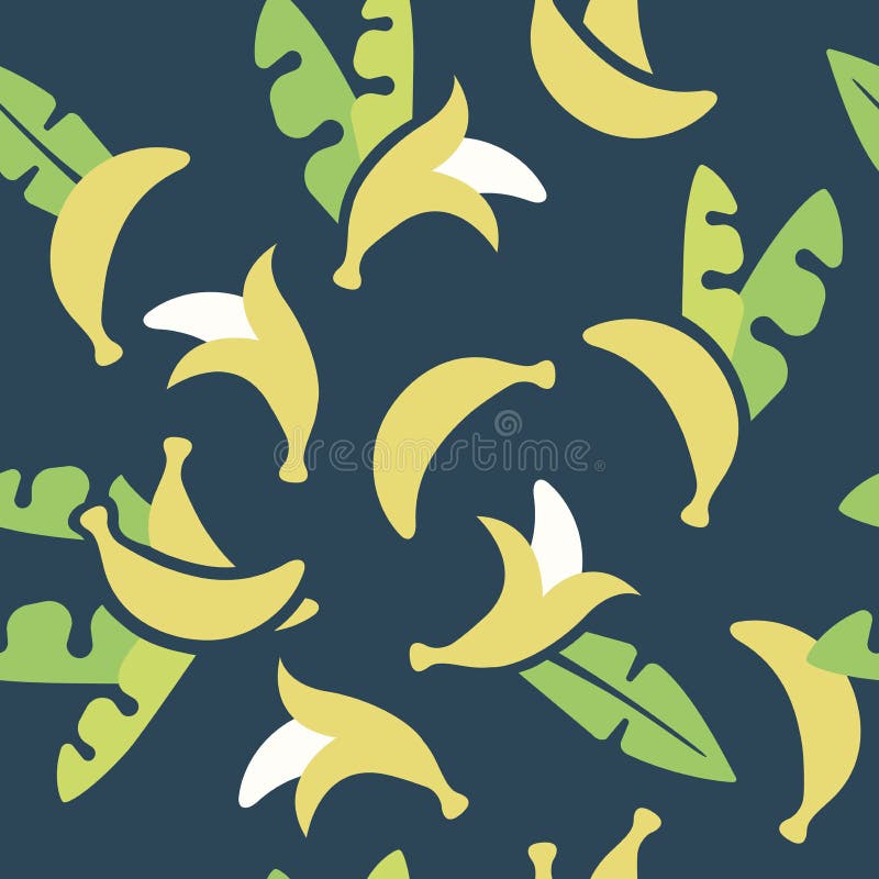 Simple Vector Illustration with Ability To Change. Pattern with Bananas ...