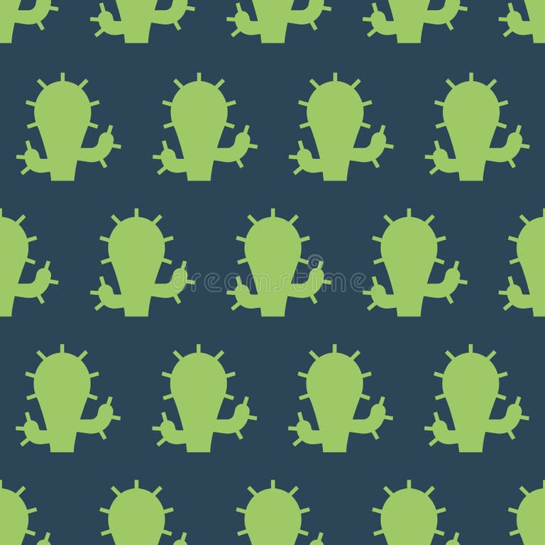 Simple Vector Illustration with Ability To Change. Pattern with Cactus ...