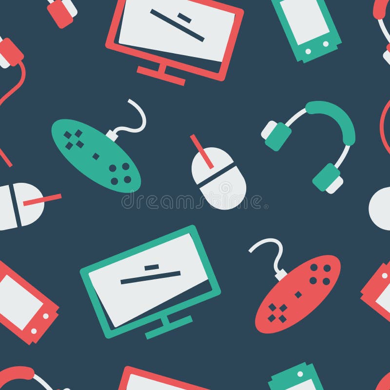 Simple Vector Illustration with Ability To Change. Pattern with Gaming ...