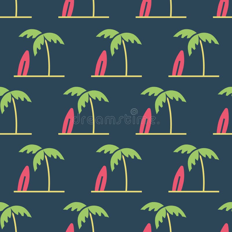 Simple Vector Illustration with Ability To Change. Pattern with Palm ...