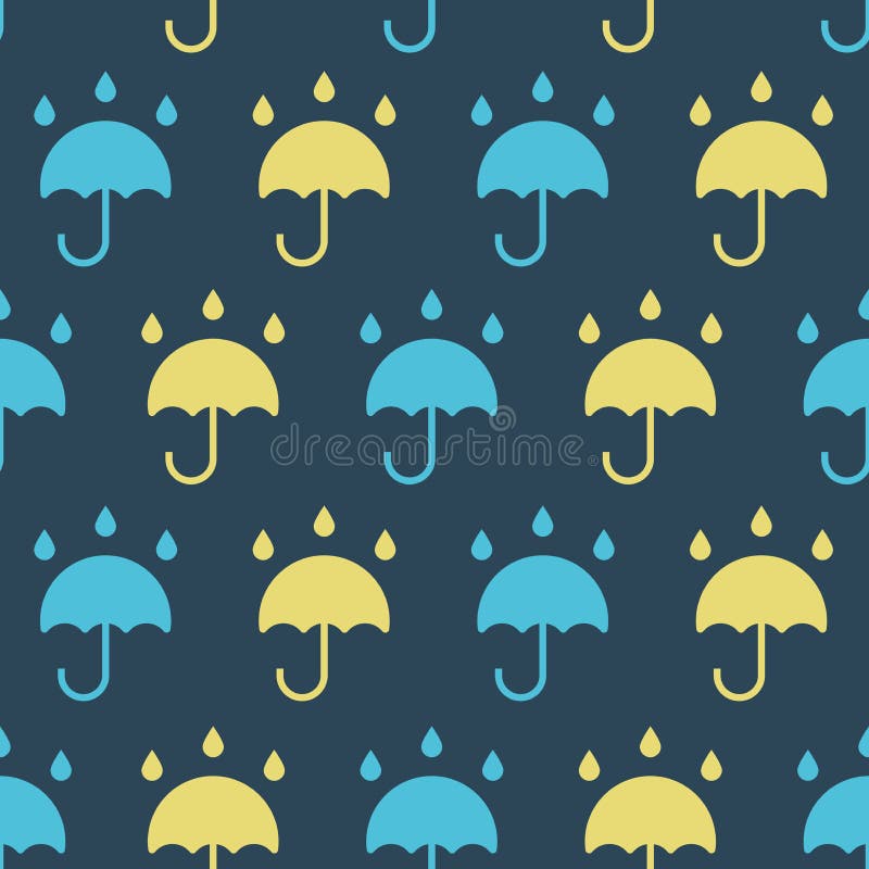 Simple Vector Illustration with Ability To Change. Pattern with Rain ...