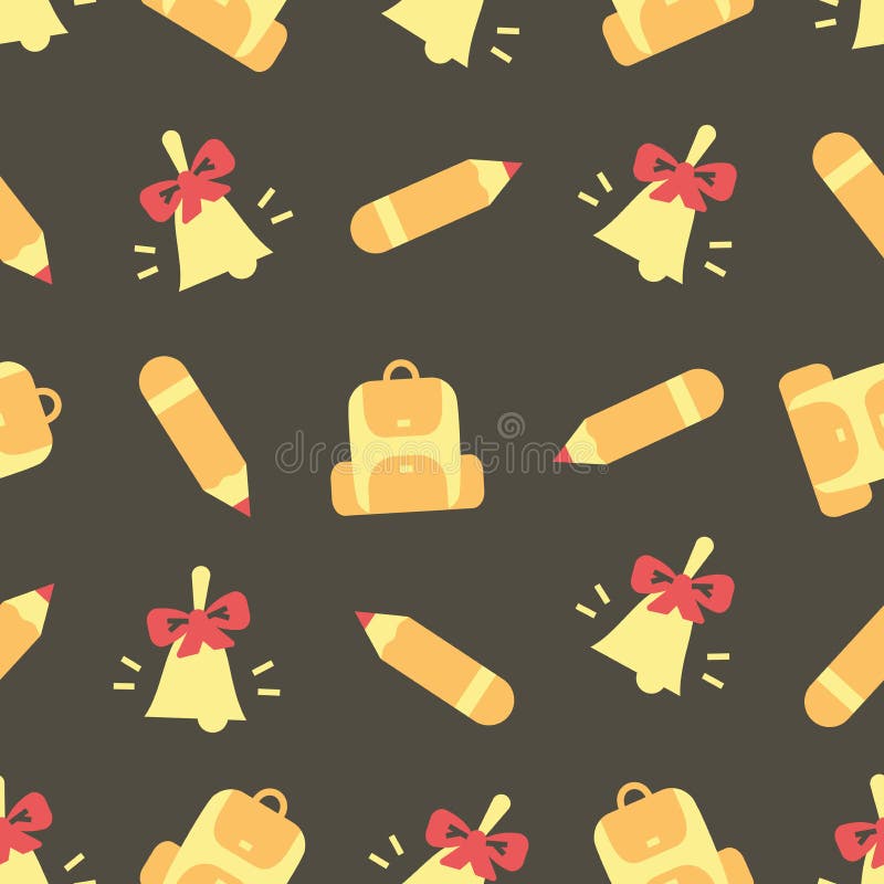 Simple Vector Illustration with Ability To Change. Pattern with School ...