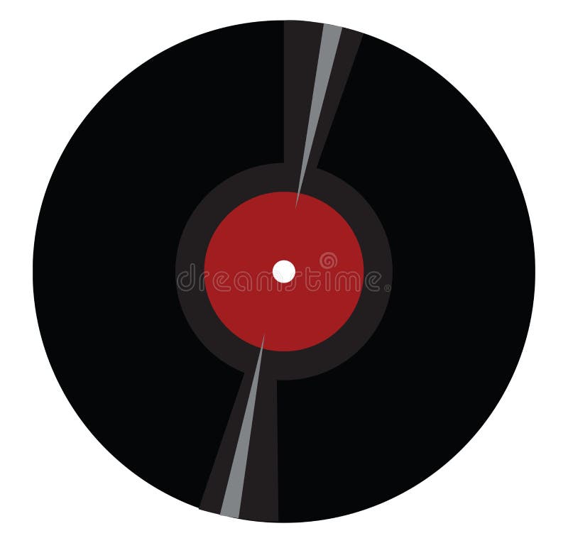 Simple Vector Illustration of a Black Vinyl Record Stock Vector ...