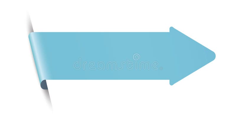 Simple Vector Illustration of Blue Colored Arrow Label Bookmark Banner ...