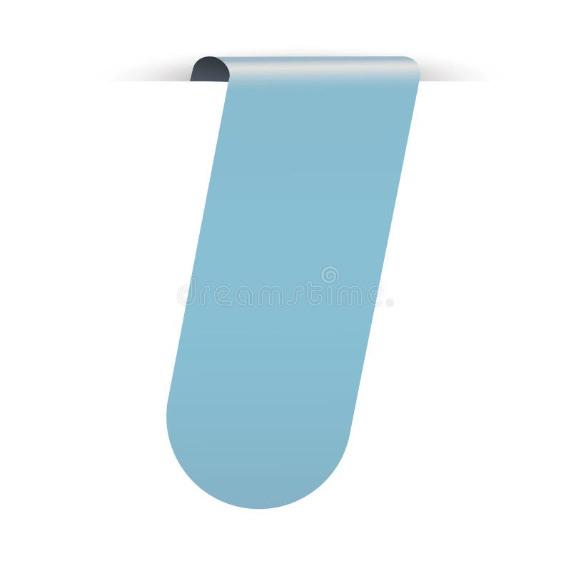 Blue Bookmark Banner for Any Text on Transparent Background Stock ...