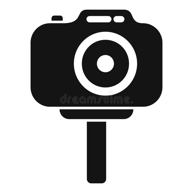 Black Camera Icon on White Background Stock Vector - Illustration of ...