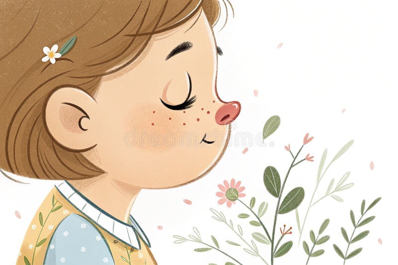 Vector Illustration of the Children Nose Stock Illustration ...