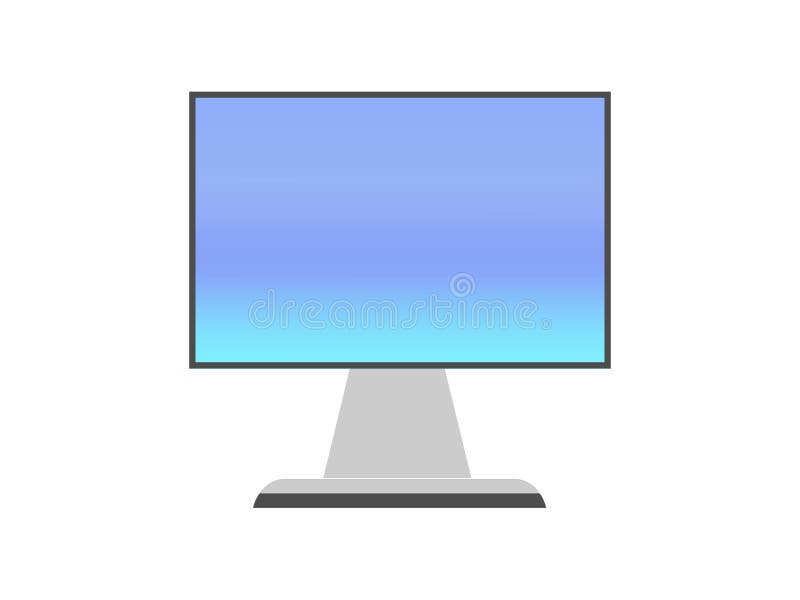 Simple Vector Illustration of a Computer Monitor Screen Stock Vector ...