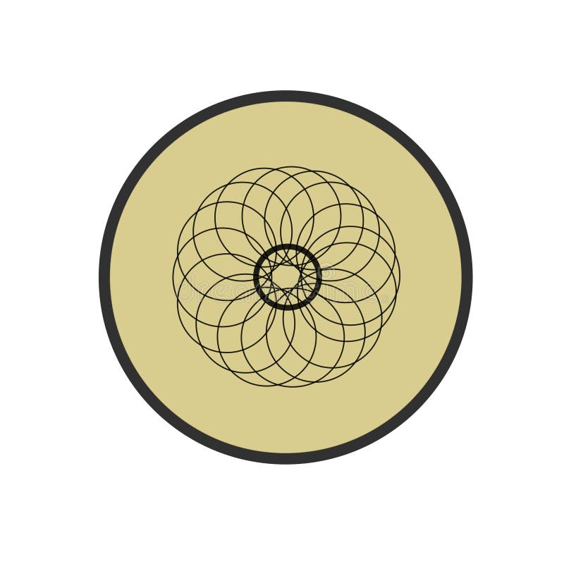 Simple Vector Illustration of Geometric Abstract Full Circle Stock ...