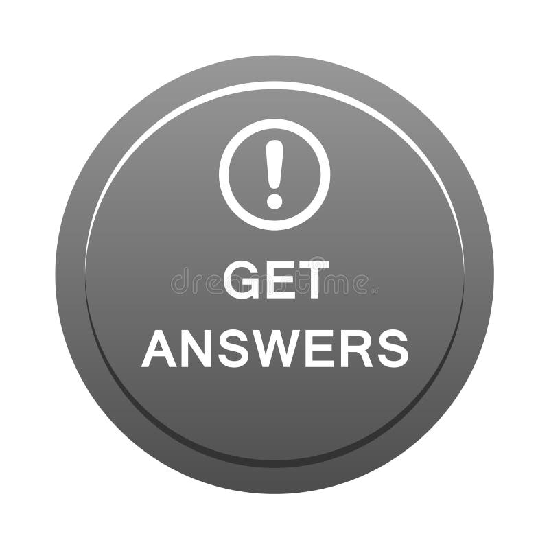 Get answers button stock vector. Illustration of instruction - 126165389