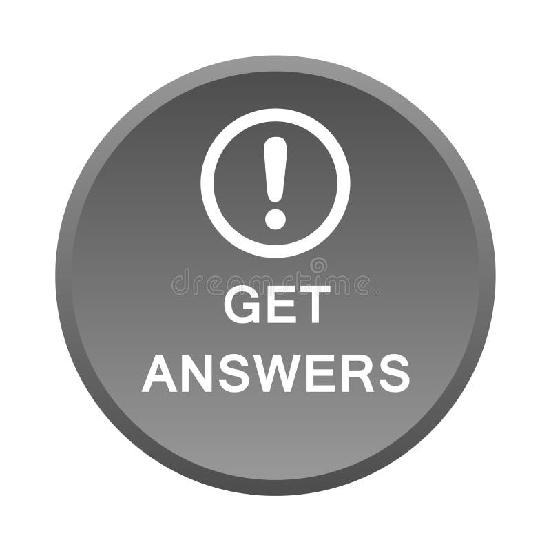 Get answers button stock vector. Illustration of generated - 126165501