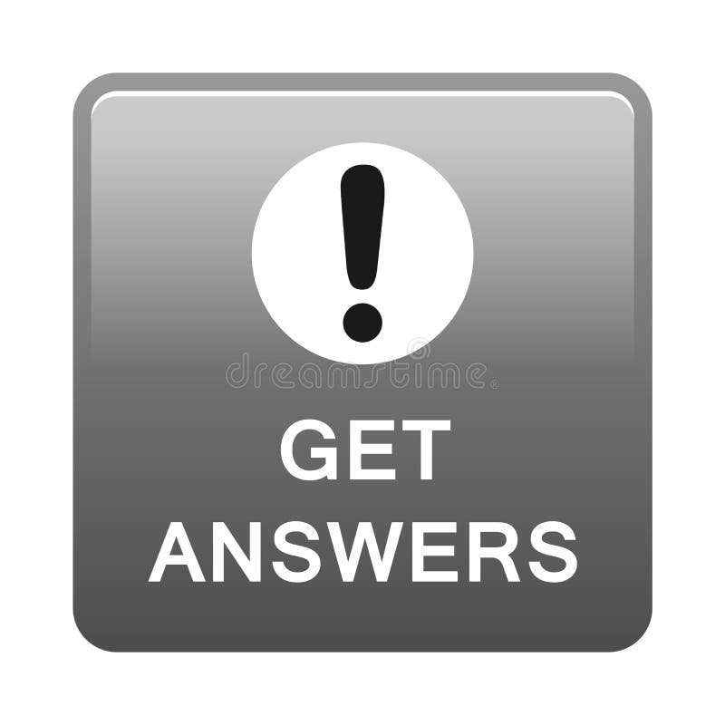 Get answers button stock vector. Illustration of generated - 126165501