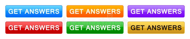 Get answers button stock vector. Illustration of generated - 126165501