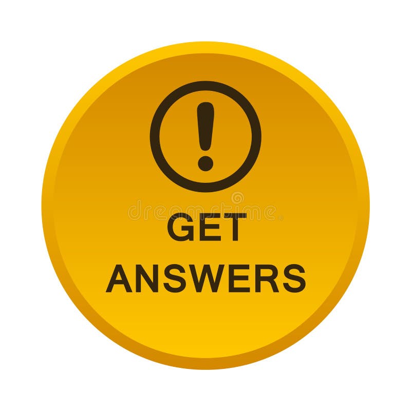 Get answers button stock vector. Illustration of generated - 126165501
