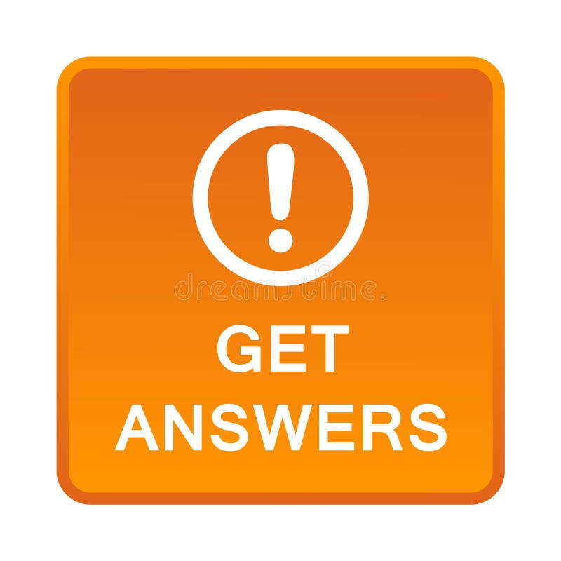 Get answers button stock vector. Illustration of company - 126164046