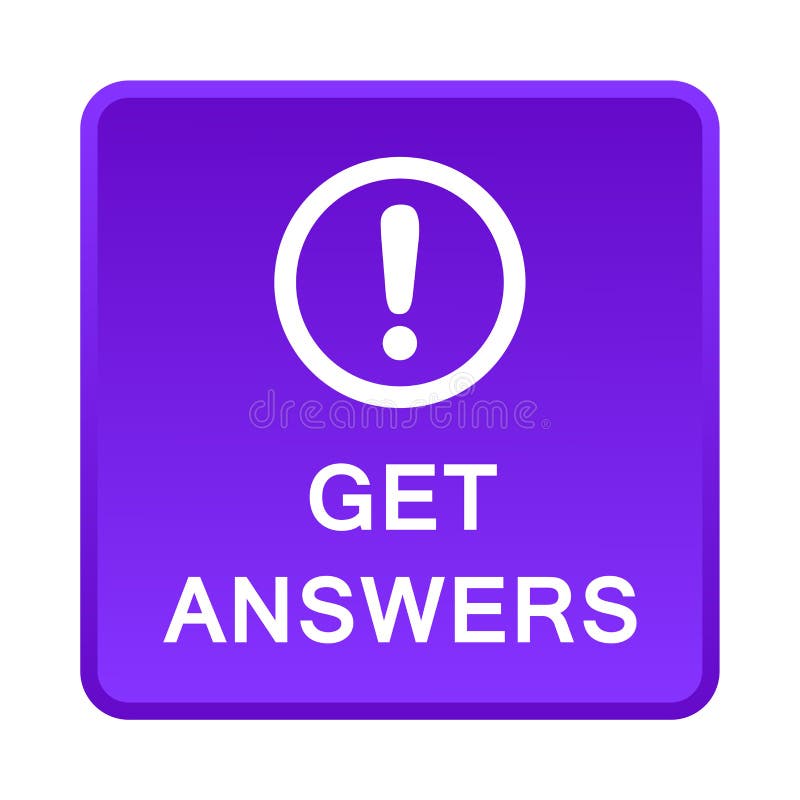 Get answers button stock vector. Illustration of generated - 126165501