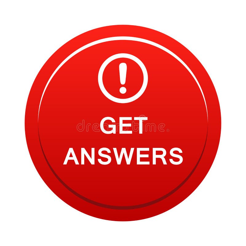Get answers button stock vector. Illustration of generated - 126165501