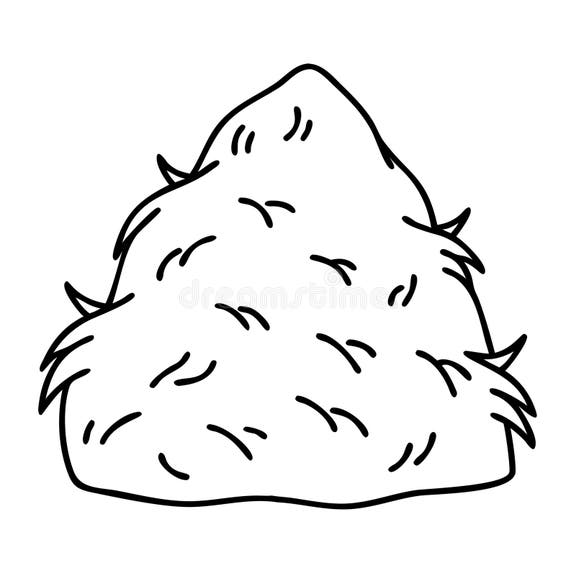 Simple Vector Illustration of a Haystack for Agriculture and Farm ...