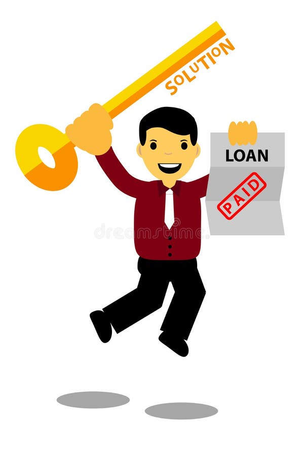Simple Vector Illustration, the Key or Solution Repayment of Loan ...