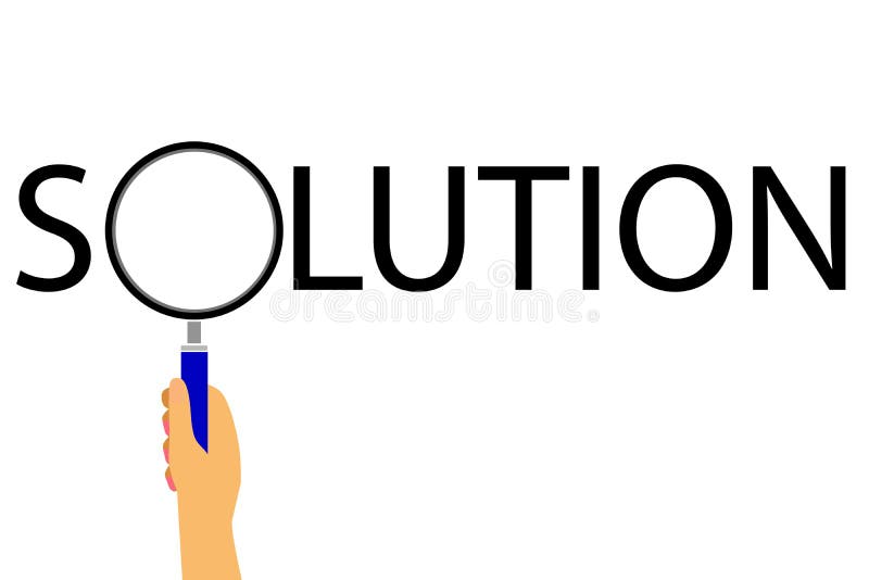 Simple Vector, Illustration Man Hand Looking for Solution Stock Vector ...