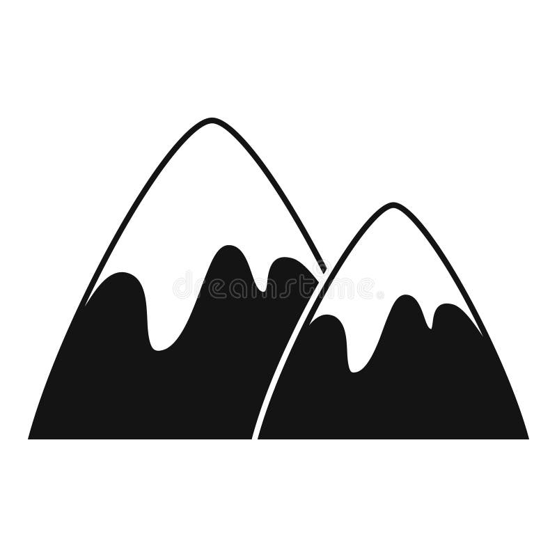 Two Black and White Mountains with Snow Caps Forming a Mountain Range ...