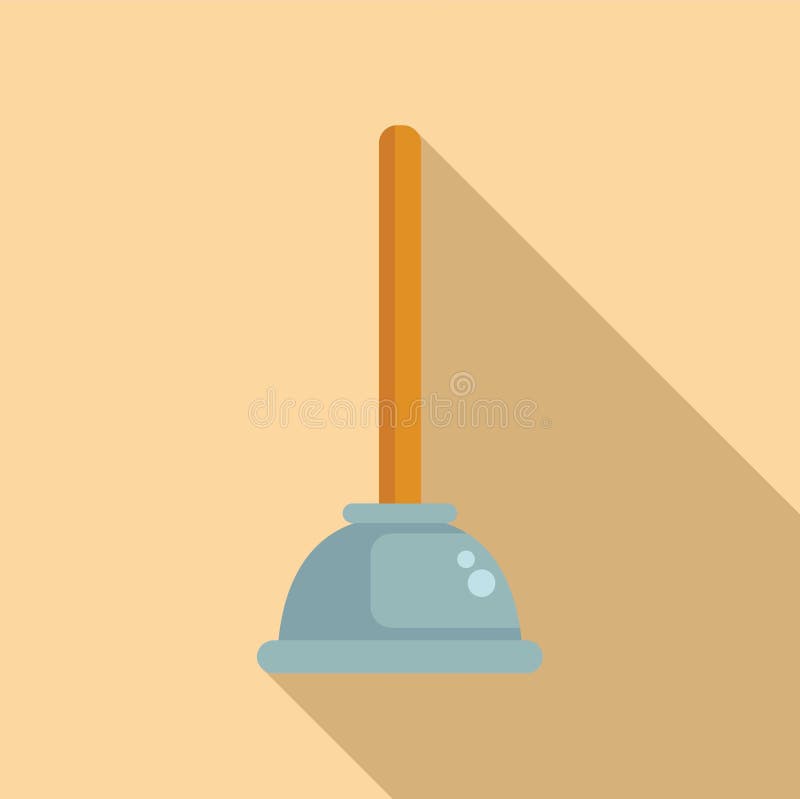 Flat Design Illustration of a Plunger Stock Vector - Illustration of ...