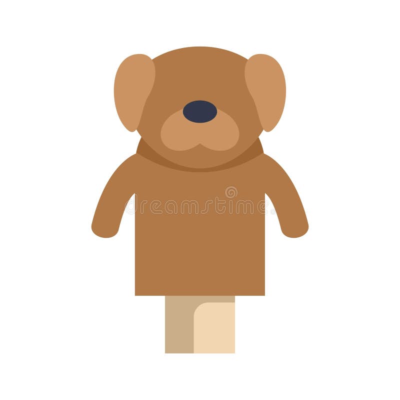Brown Dog Puppet Standing on Two Legs Stock Vector - Illustration of ...