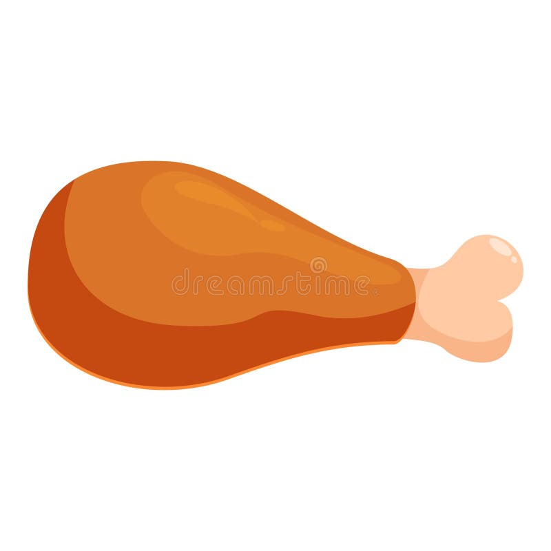 Roasted Chicken Leg Quarter Isolated on White Background Stock Vector ... Roasted Chicken Leg Quarter Isolated on White Background Stock Vector ...