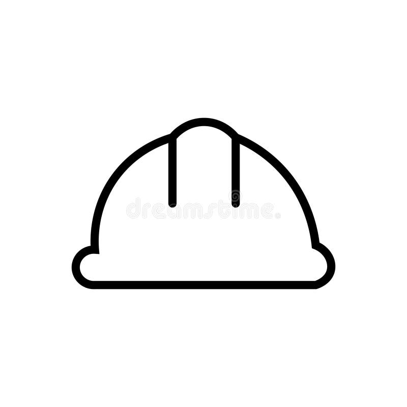Simple Vector Illustration of a Safety Hard Hat Icon Vector Stock ...
