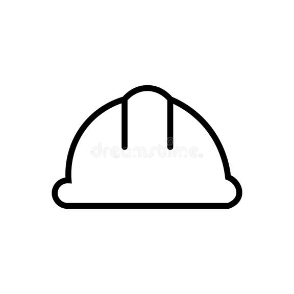Simple Vector Illustration of a Safety Hard Hat Icon Vector Stock ...