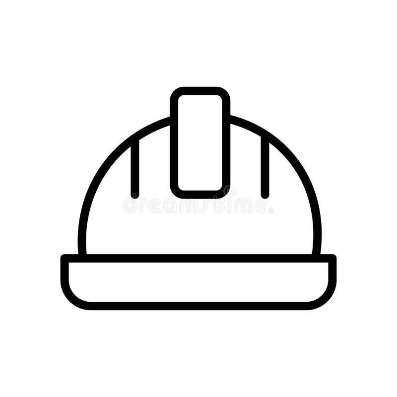 Simple Vector Illustration of a Safety Hard Hat Icon Vector Stock ...