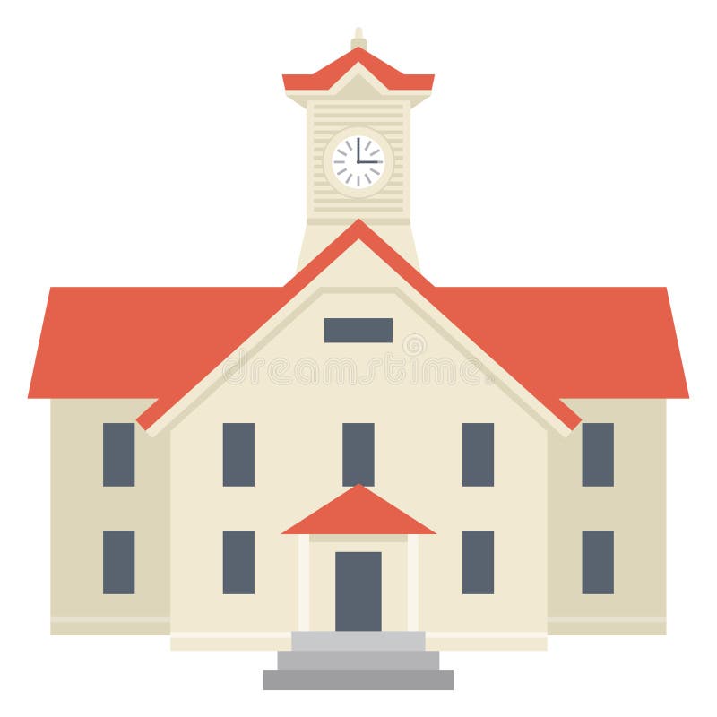 Simple Vector Illustration of Sapporo Clock Tower Stock Illustration ...