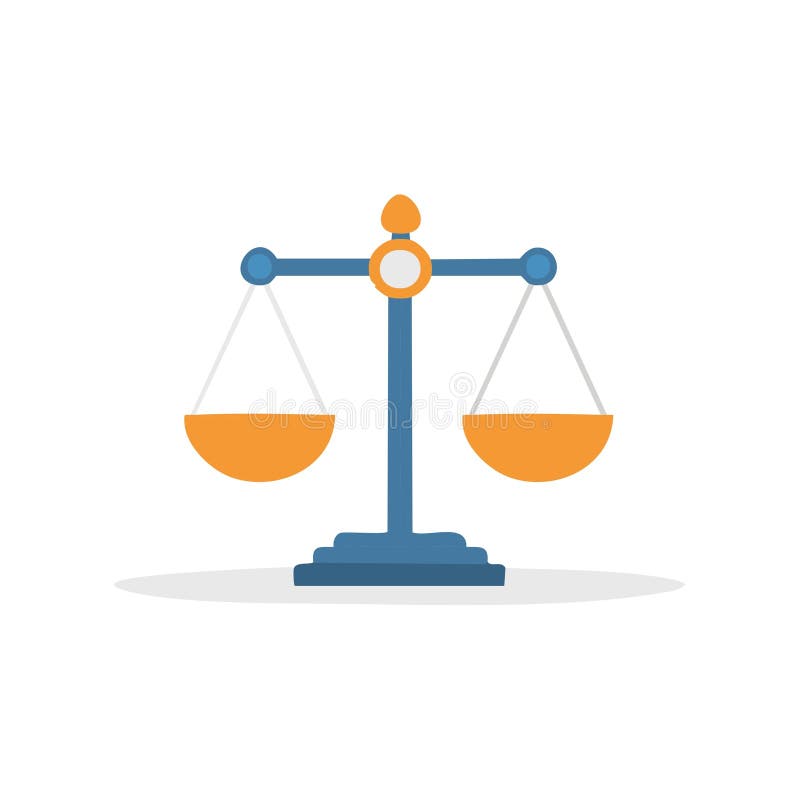 Illustration of a Legal Balance Scale Icon Symbolizing Justice ...