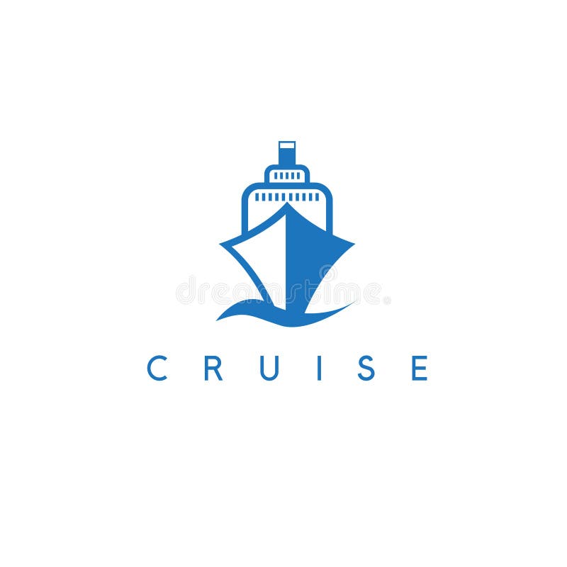 Simple Vector Illustration with Sea Cruise Stock Vector - Illustration ...
