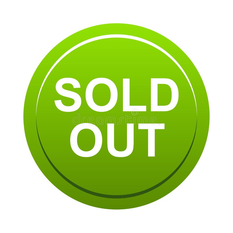 Sold out button stock vector. Illustration of collection - 124627576