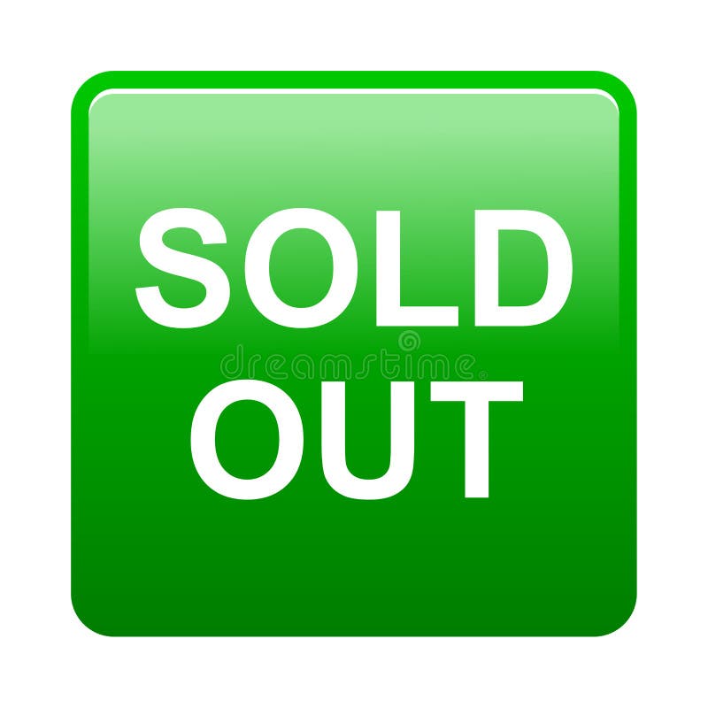 Sold out button stock vector. Illustration of button - 124628195