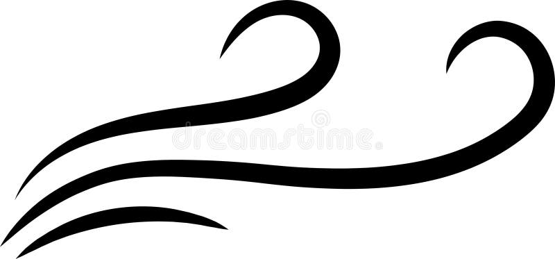 Simple Vector Illustration of Three Black Curved Lines Forming a ...